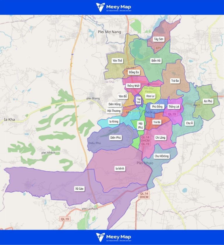 Bản đồ Quy Hoạch Thành Phố Pleiku, Gia Lai| Kế Hoạch Sử Dụng đất