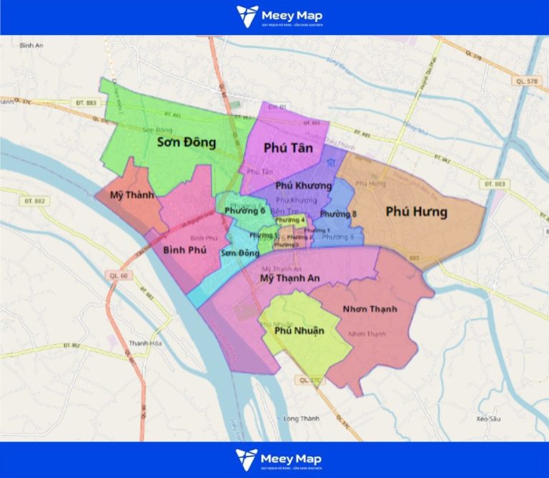 Bản đồ Quy Hoạch Thành Phố Bến Tre, Bến Tre|Quy Hoạch Sử Dụng đất