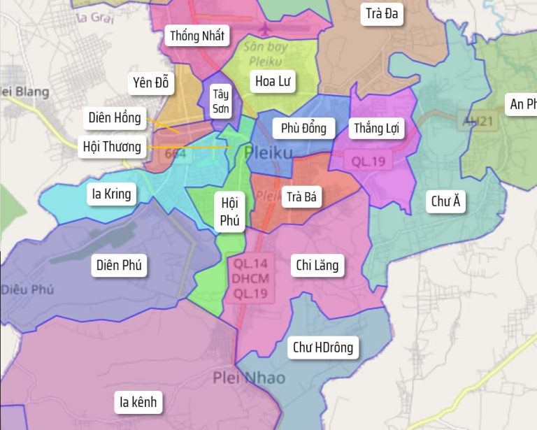 Bản đồ Quy Hoạch Thành Phố Pleiku, Gia Lai| Kế Hoạch Sử Dụng đất