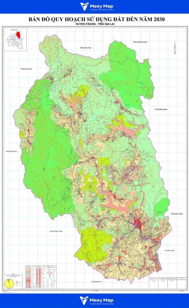 Bản đồ Quy Hoạch Huyện KBang, Tỉnh Gia Lai| Quy Hoạch Sử Dụng đất