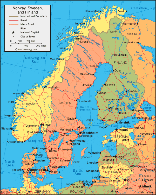 Cập Nhật 2024 Bản đồ Hành Chính đất Nước Na Uy (Norway Map) Phóng To ...