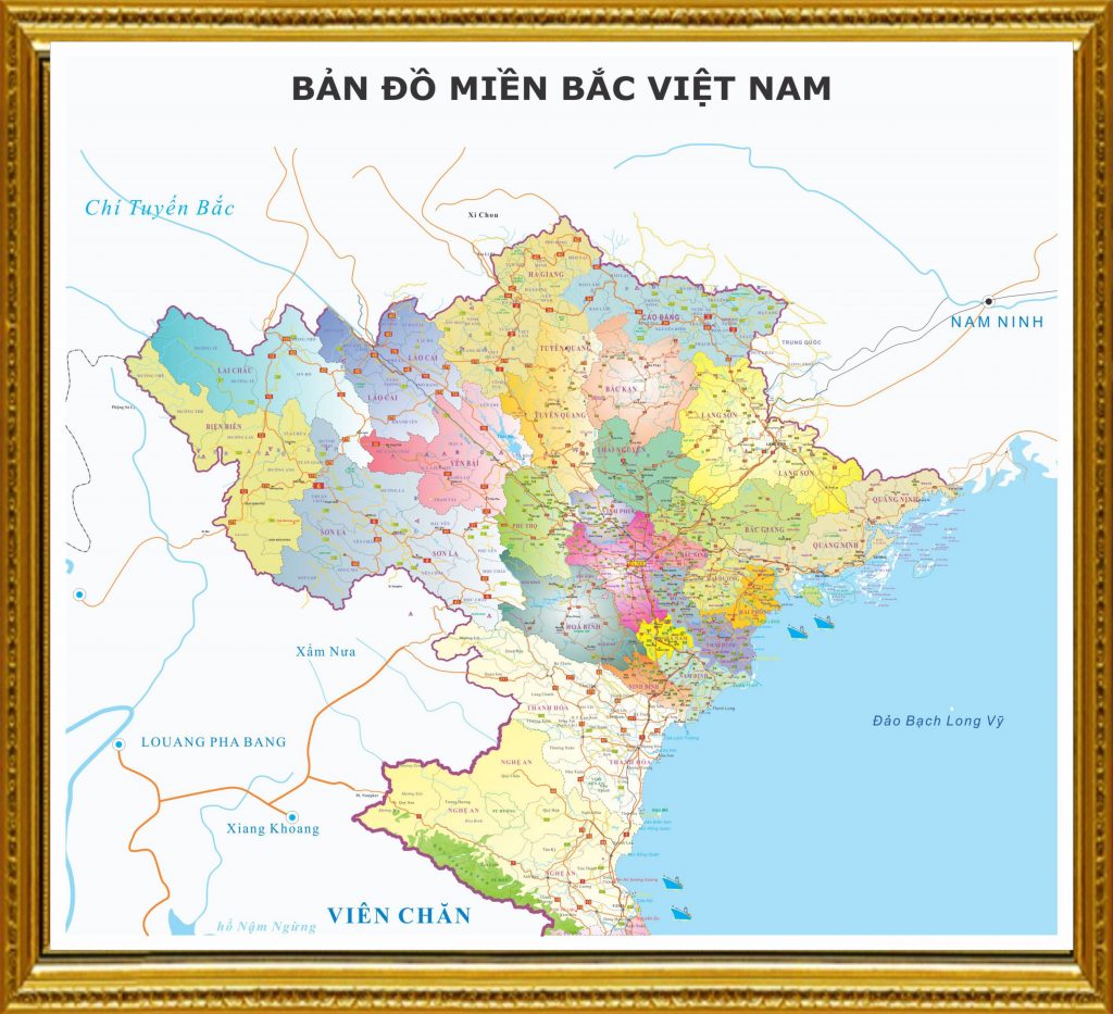 Bản đồ Miền Bắc, Việt Nam Khổ Lớn Phóng To Mới Nhất 2024