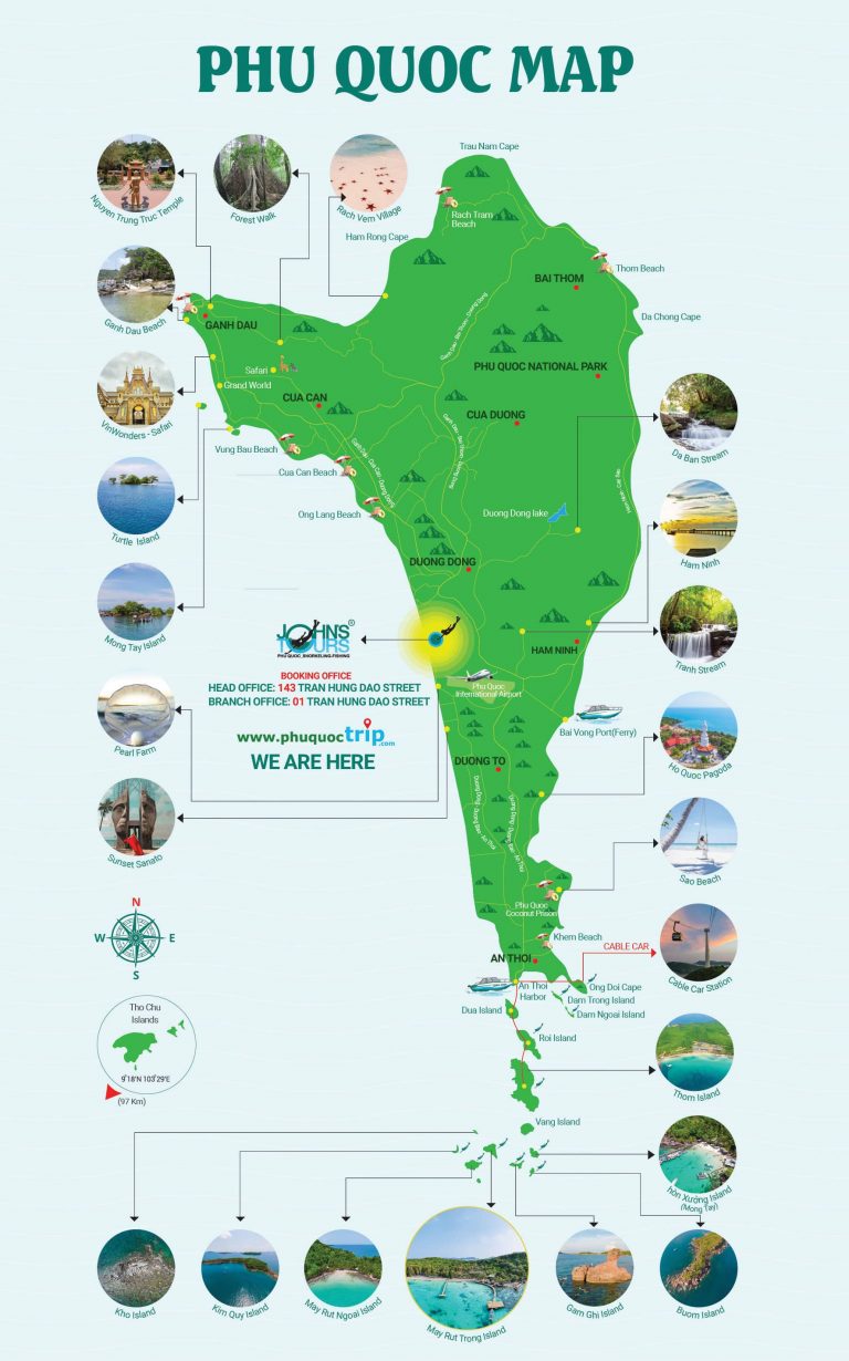 Bản đồ Du Lịch Phú Quốc Mới Nhất 2023
