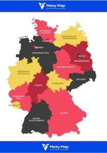 Bản đồ Nước Đức Khổ Lớn| Đầy đủ Các Bang