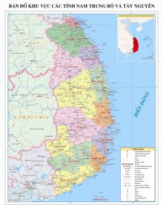 Bản đồ Miền Trung, Việt Nam Khổ Lớn Phóng To 2024