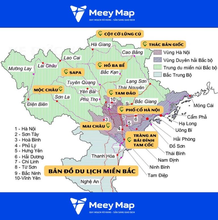 Bản đồ Miền Bắc, Việt Nam Khổ Lớn Phóng To Mới Nhất 2024