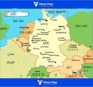 Bản đồ Nước Đức Khổ Lớn| Đầy đủ Các Bang